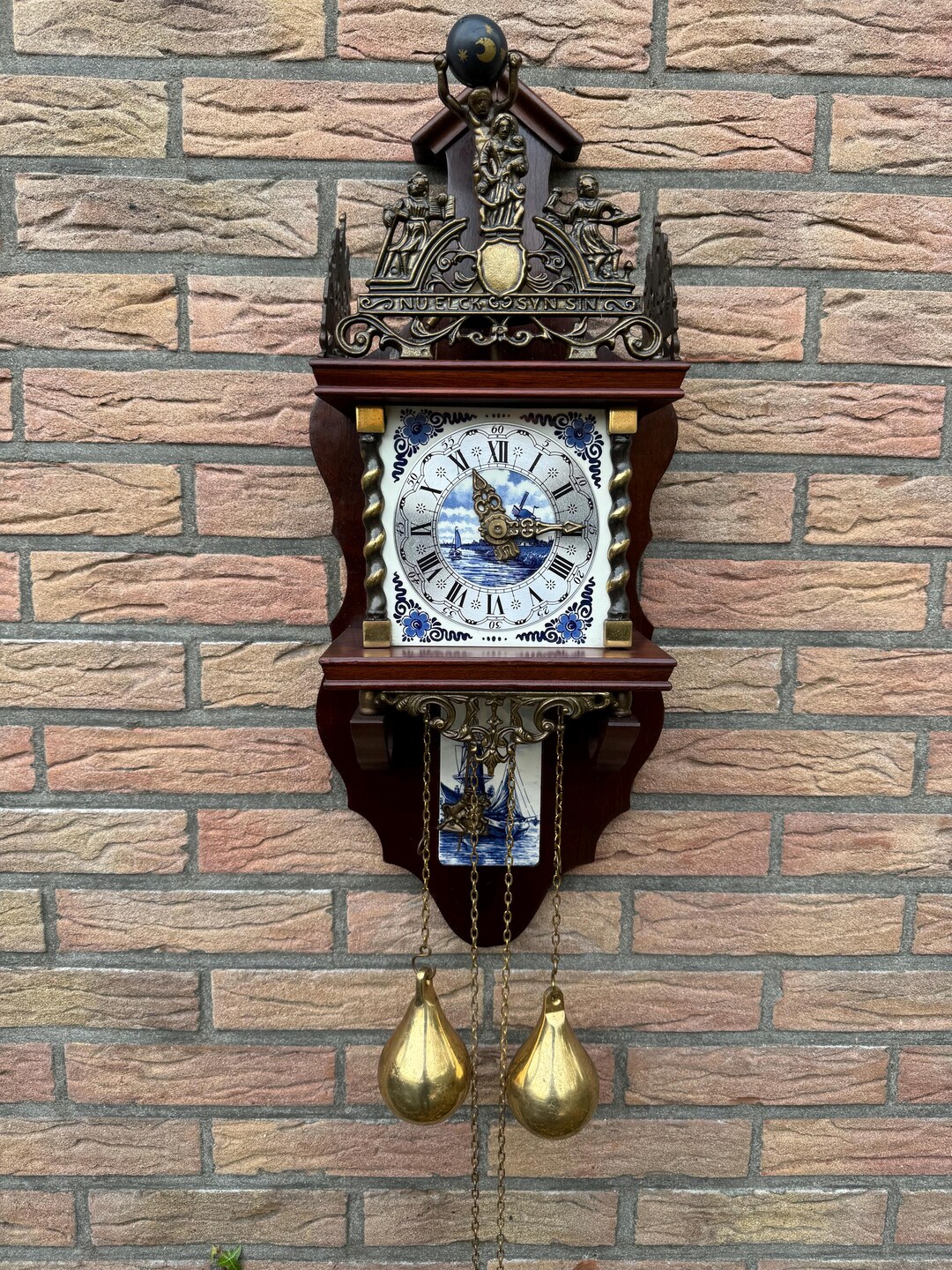 Special Vintage Zaanse Wall Clock Zaandam Holland With Delft Blue ...