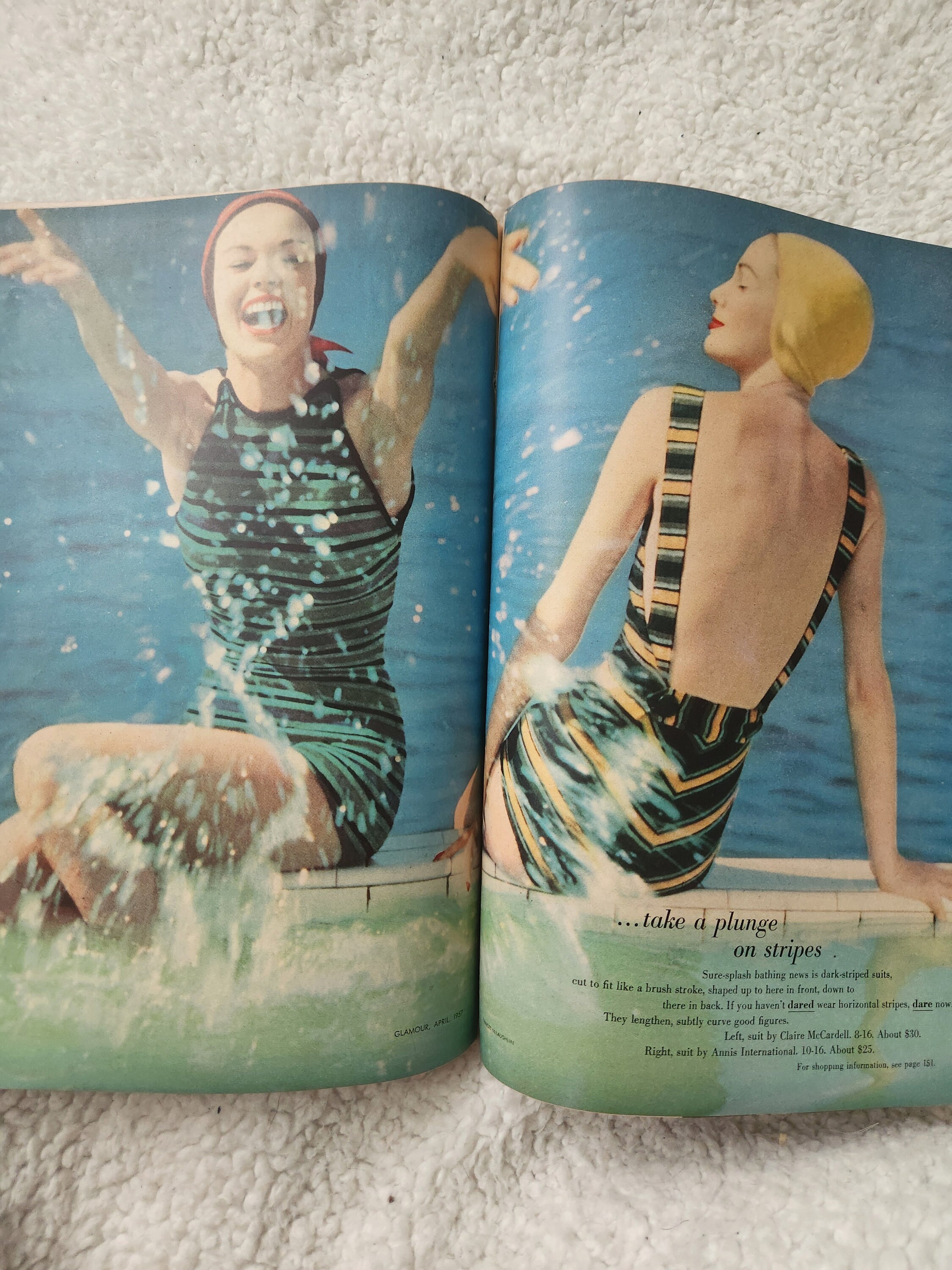 April 1957, Glamour, Cover Photo of Gretchen Harris by Frances ...