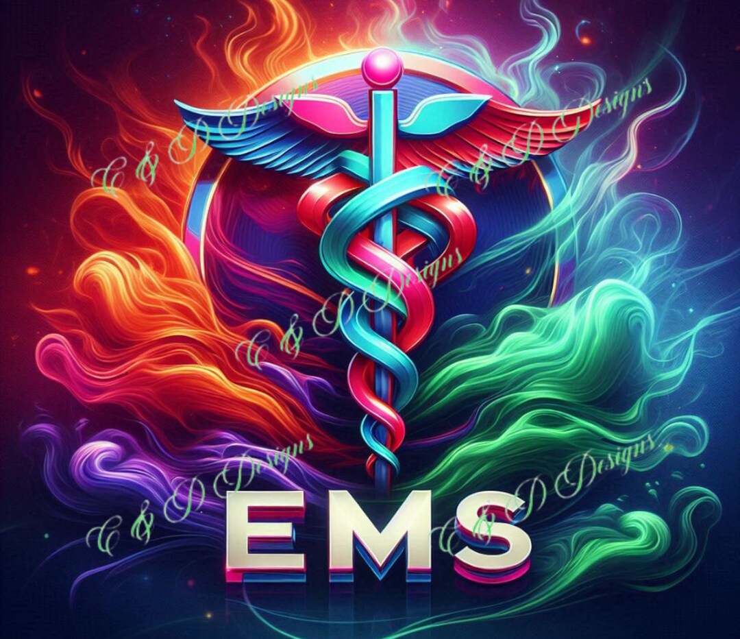 EMS Medical Caduceus Design Tumbler Wrap, Digital Instant Download ...
