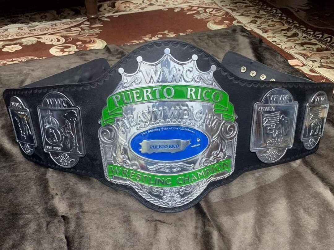 WWC Puerto Rico Heavyweight Championship Wrestling Belt Adult Size 4MM ...