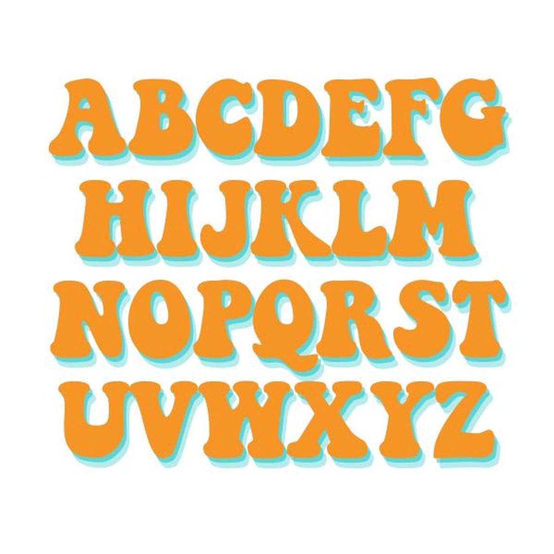 Retro 3D Shadow Layered Font Alpahbet SVG,3D Font Aphabet PNG Files ...