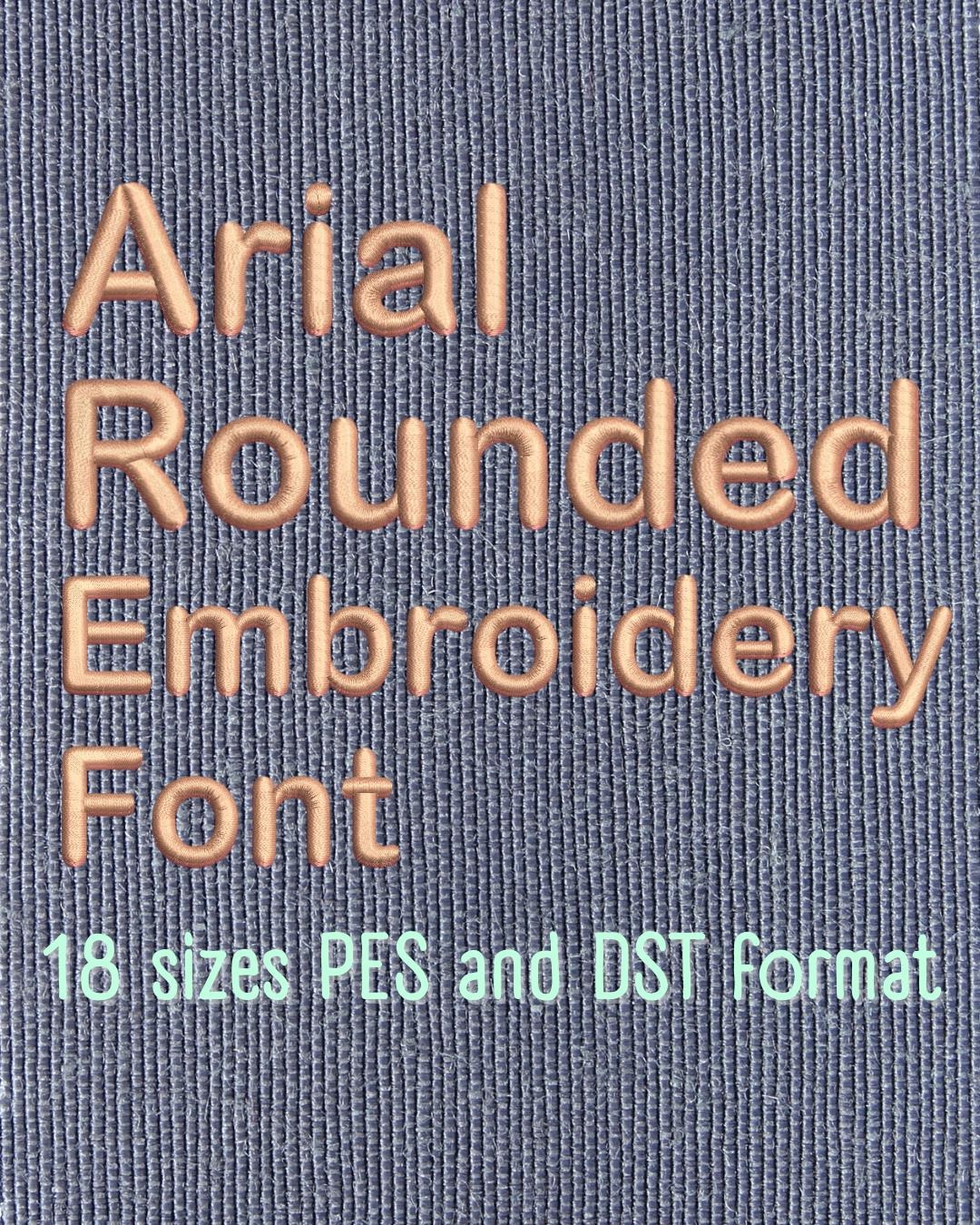 Arial Rounded Font, Calligraphy Fonts, 18 Sizes ,satin and Filled ...
