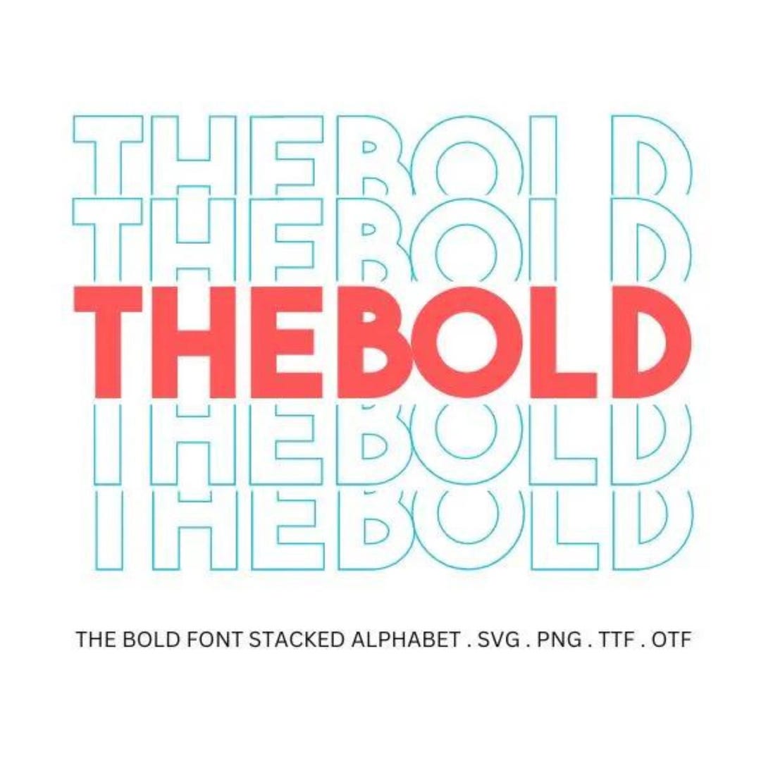 The Bold Font Stacked Alphabet Letters,alpahbet Svg,aphabet PNG Files ...