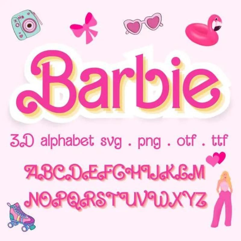 Barbie Font - Etsy