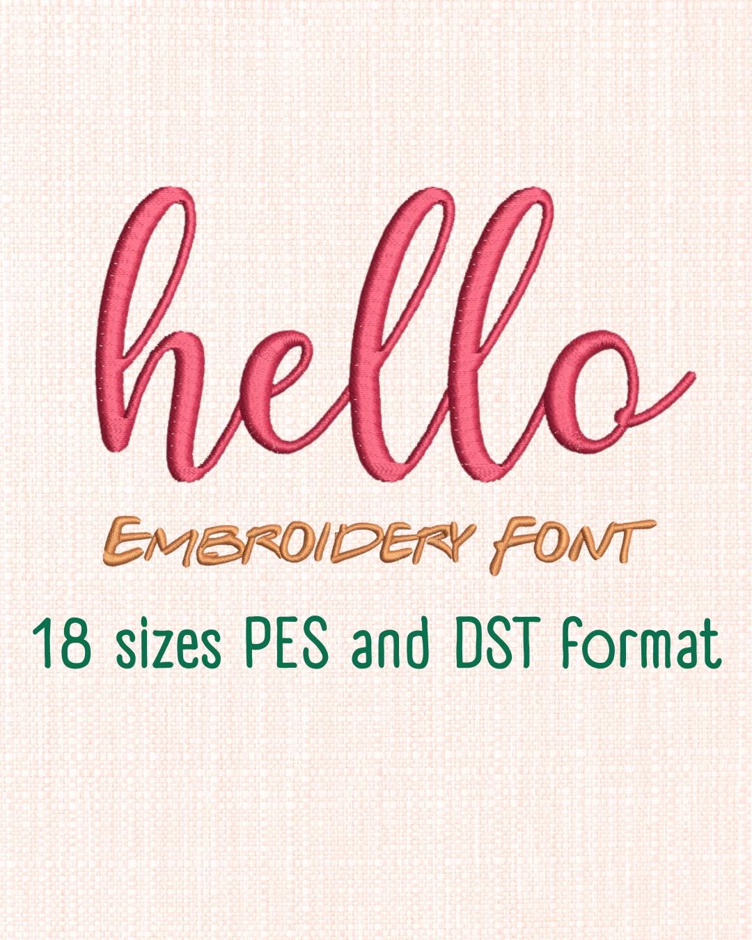 Harrington Font, Calligraphy Fonts, 18 Sizes ,satin and Filled Stitches ...