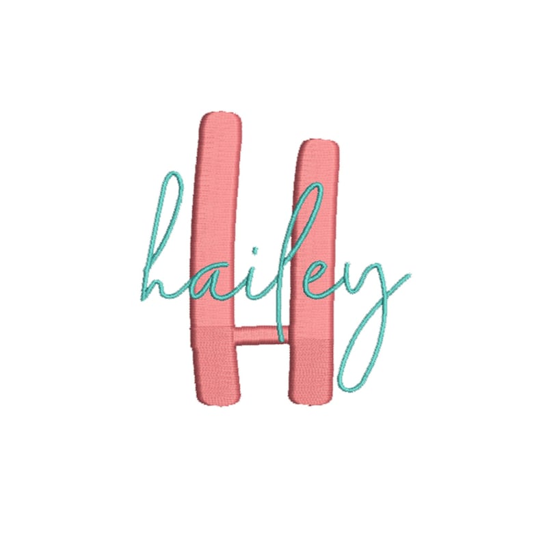 Charlie Duo Embroidery Font,script Font Satin Stitch Embroidery,duo ...