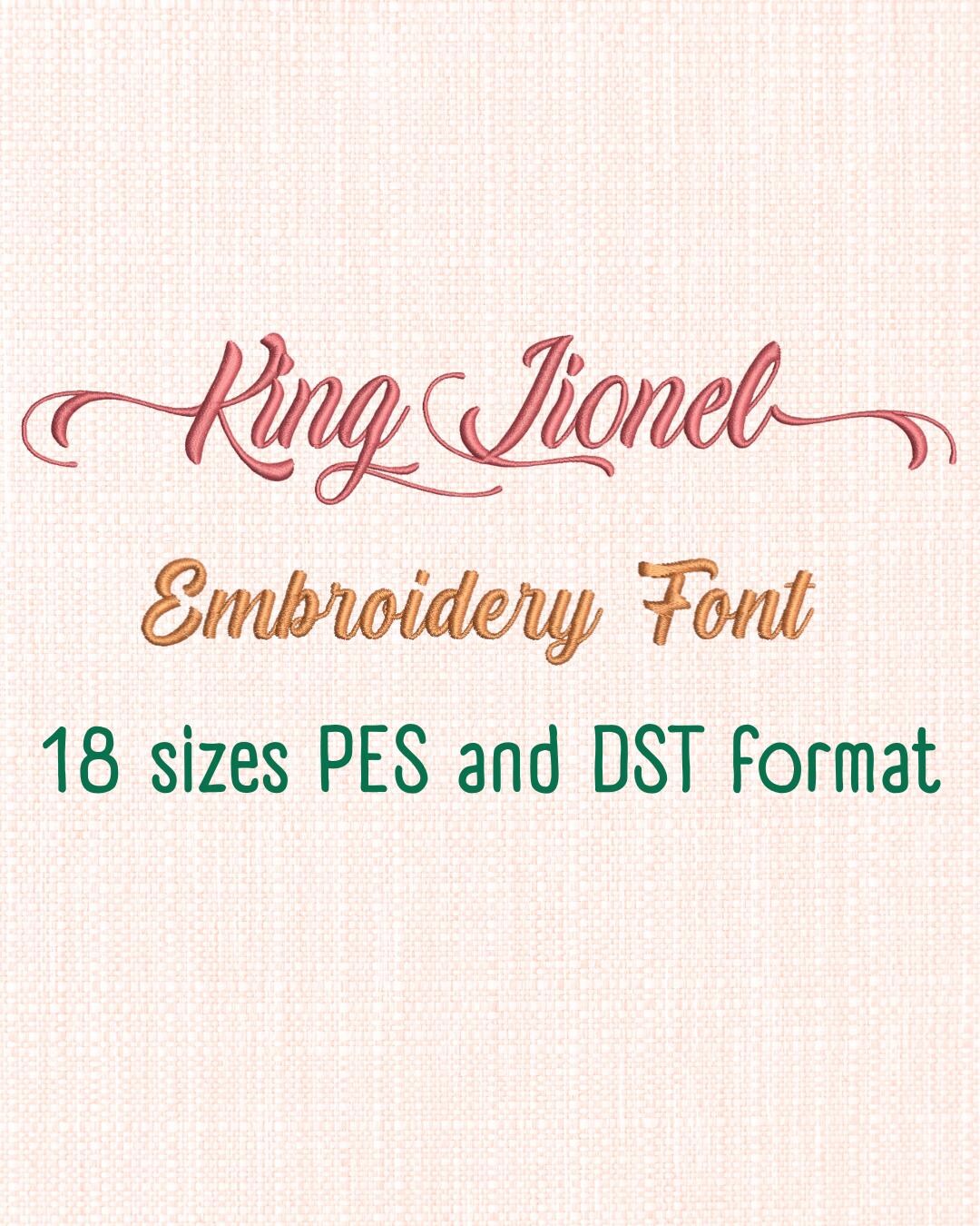 King Lionel Font, Calligraphy Fonts, 18 Sizes ,satin and Filled ...