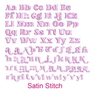 Modern Retro Serif Font With Star Embroidery Designs, 4 Sizes ,satin ...