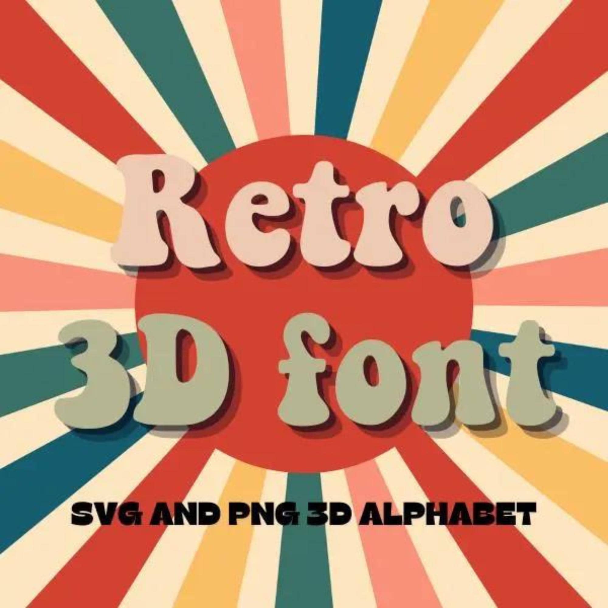 Retro 3D Shadow Layered Font Alpahbet SVG,3D Font Aphabet PNG Files ...
