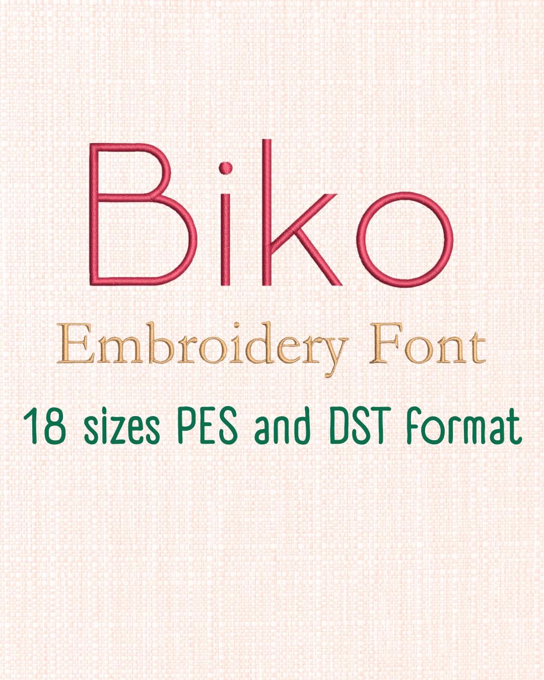Biko Font, Calligraphy Fonts, 18 Sizes ,satin and Filled Stitches ...