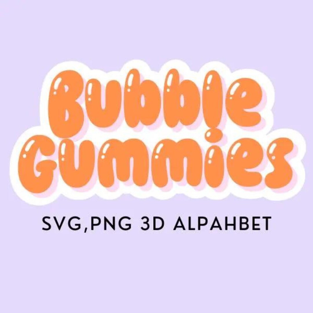 Bubble Bobble Font Bubble Rounded Font 2 Layered Font Bubble Letter