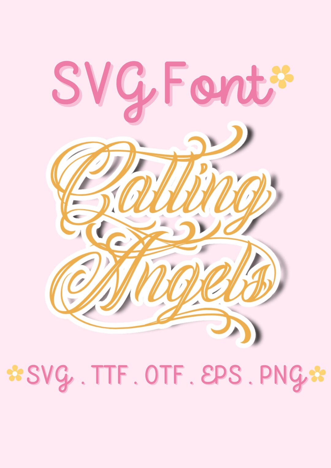 Calling Angels Font Files,svg Sillhoutte,sans Serif Svg,svg Fonts ...