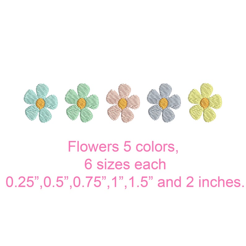 Retro Flowers Duo Font With Flowers Embroidery Designs,4 Sizes ,satin ...