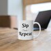 Sip Smile Repeat Coffee Mug Tea Mug Vibe Morning Coffee Mug - Etsy