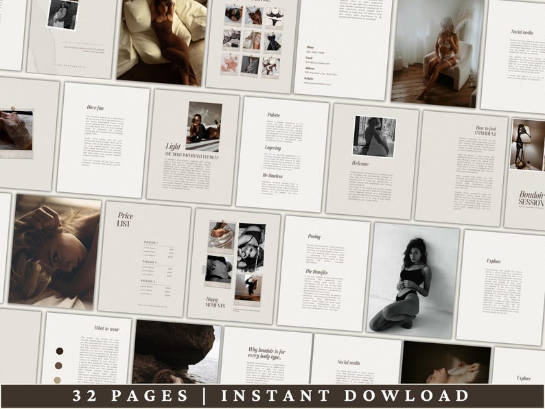 Boudoir Client Guide Photography Welcome Template Prep Guide Canva ...