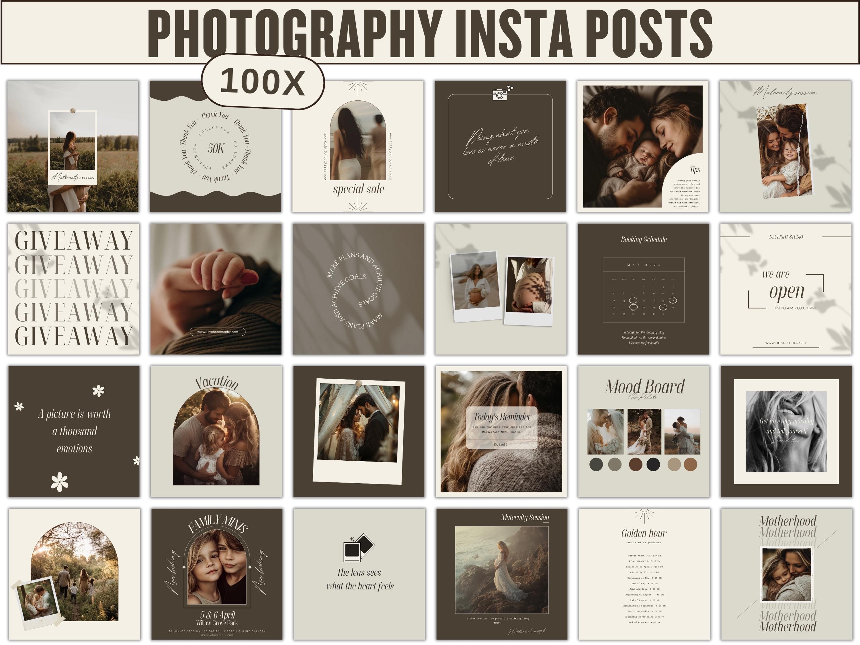 Instagram Template for Photographer Marketing Social Media Template ...