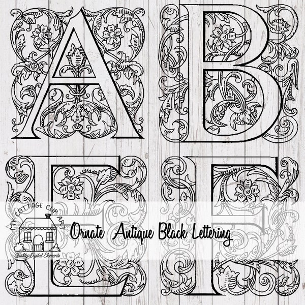 Ornate Alphabet - Etsy