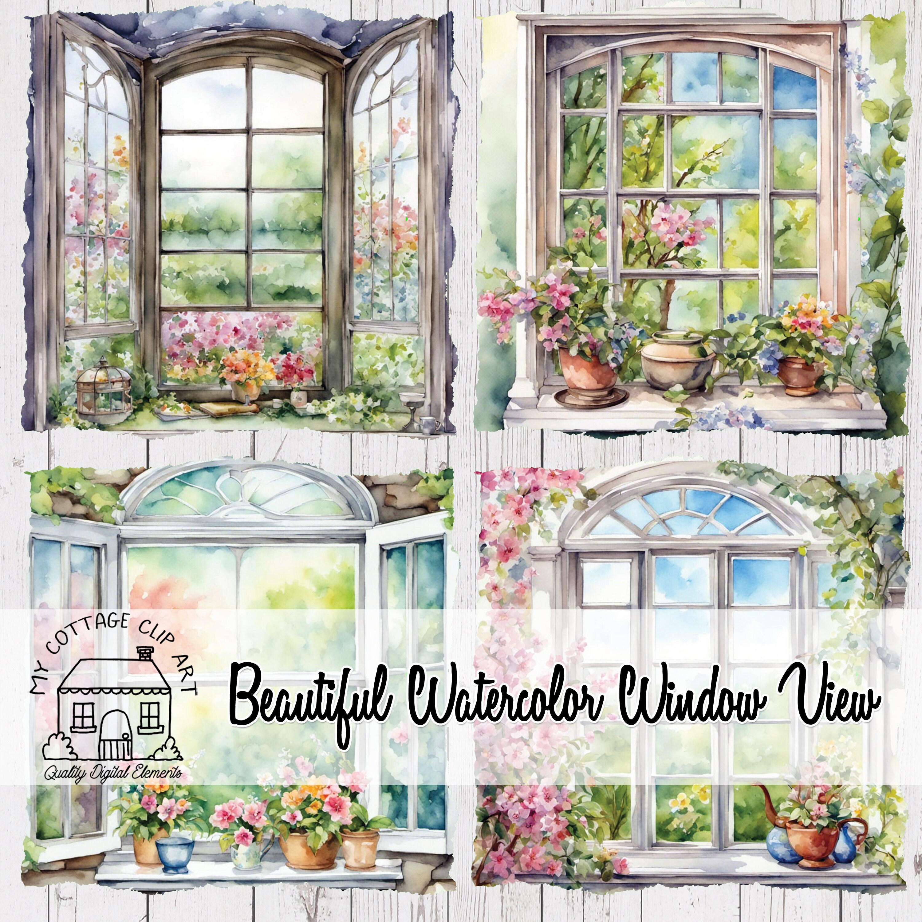 Watercolor Window Sill Clip Art Clipart PNG View Grunge Torn Edges ...