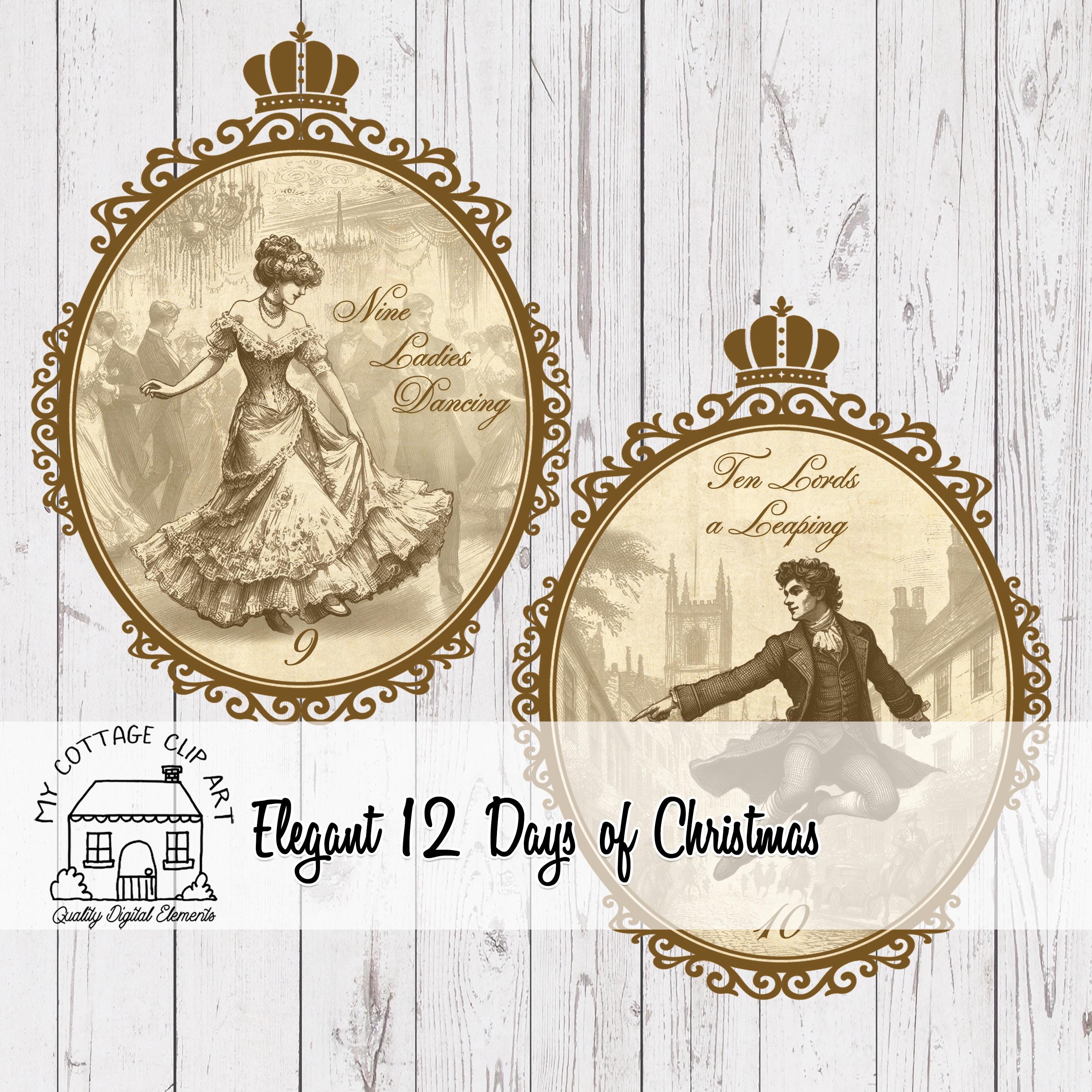 12 Days of Christmas Clip Art Clipart Transparent Pngs Watercolor ...