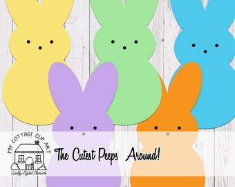 Easter Bunny Peeps Clipart Images, Easter Candy, PNG and JPG Files ...