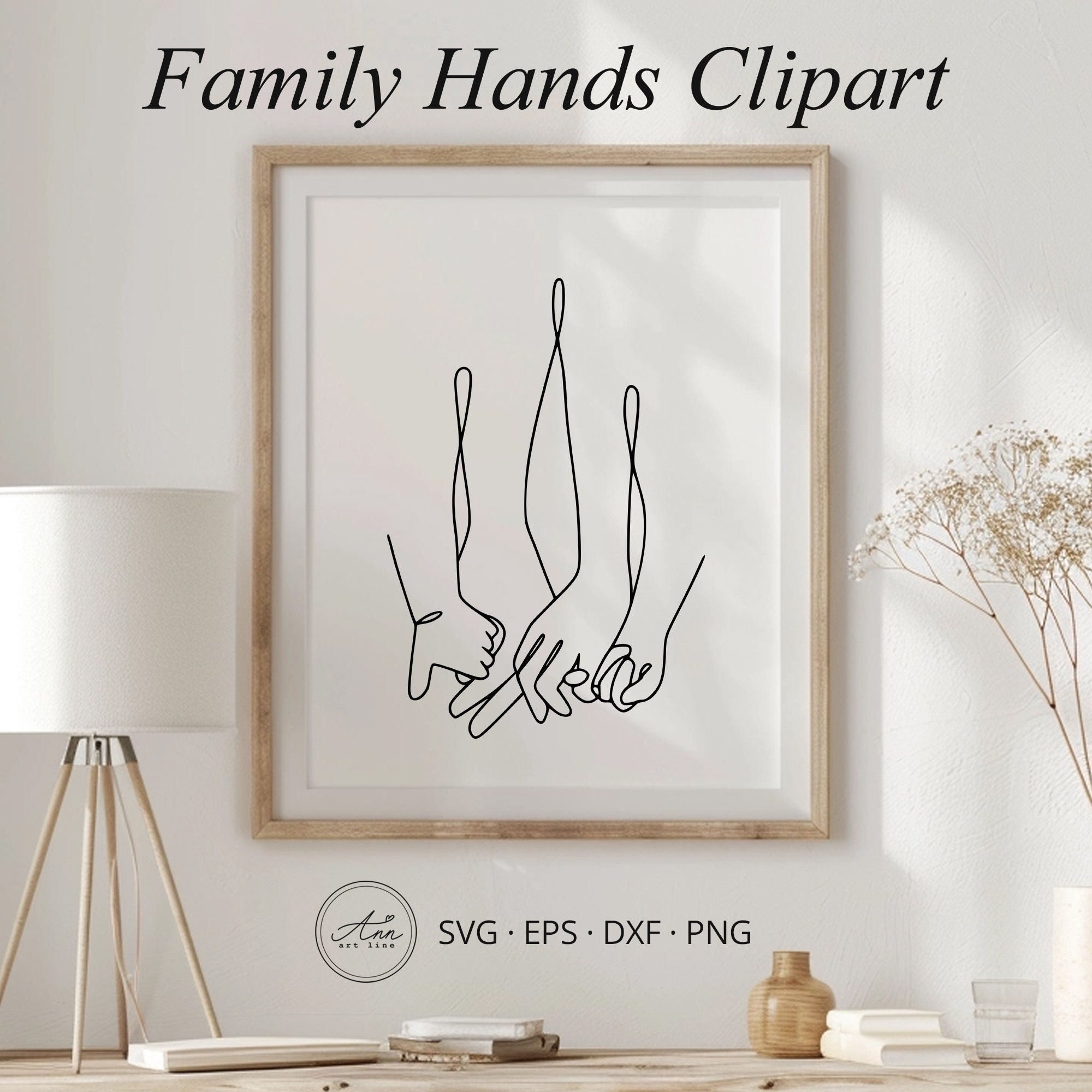 Family Holding Hands PNG Clipart. Digital Image SVG Family of 4. DIY ...