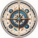 The Timeless Compass 6x6 Cm 12 Piece, High Quality Vector, Sticker Pack ...