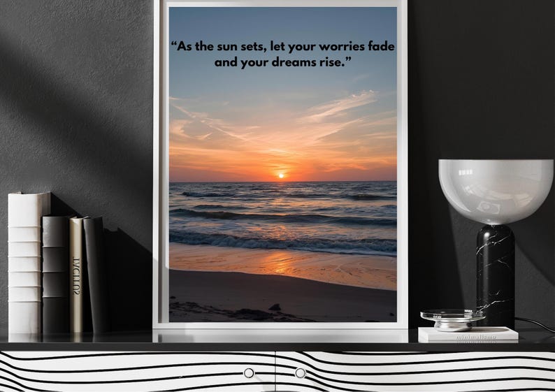 Inspirational Sunset Poster - Etsy