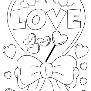 Valentine’s Coloring Book - Etsy