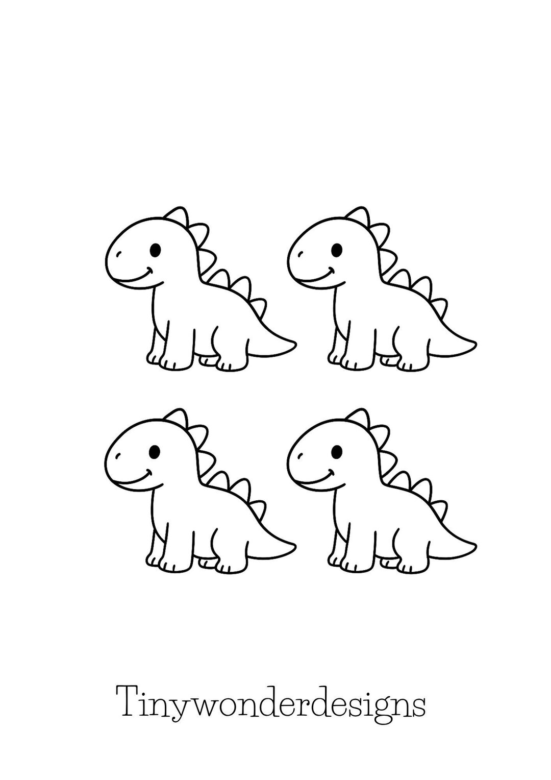 Dinosaur Repeat Pattern Coloring Page PDF | Dinosaur Coloring Page for ...