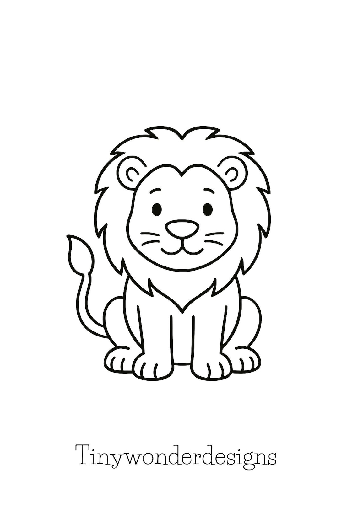 Lion Coloring Page PDF | Zoo Coloring Page for Children | Autism ...