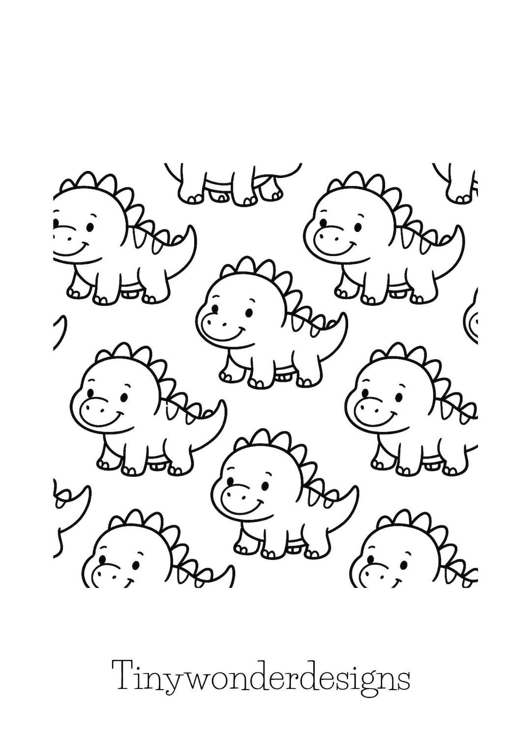 Dinosaur Coloring Page PDF | Dinosaur Coloring Page for Kids | Autism ...