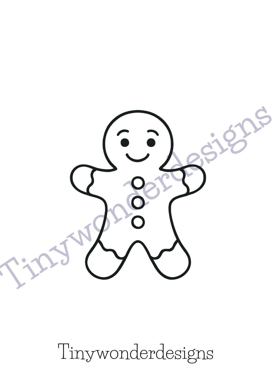 Autism-friendly Christmas Coloring Page "gingerbread Man" | Low ...