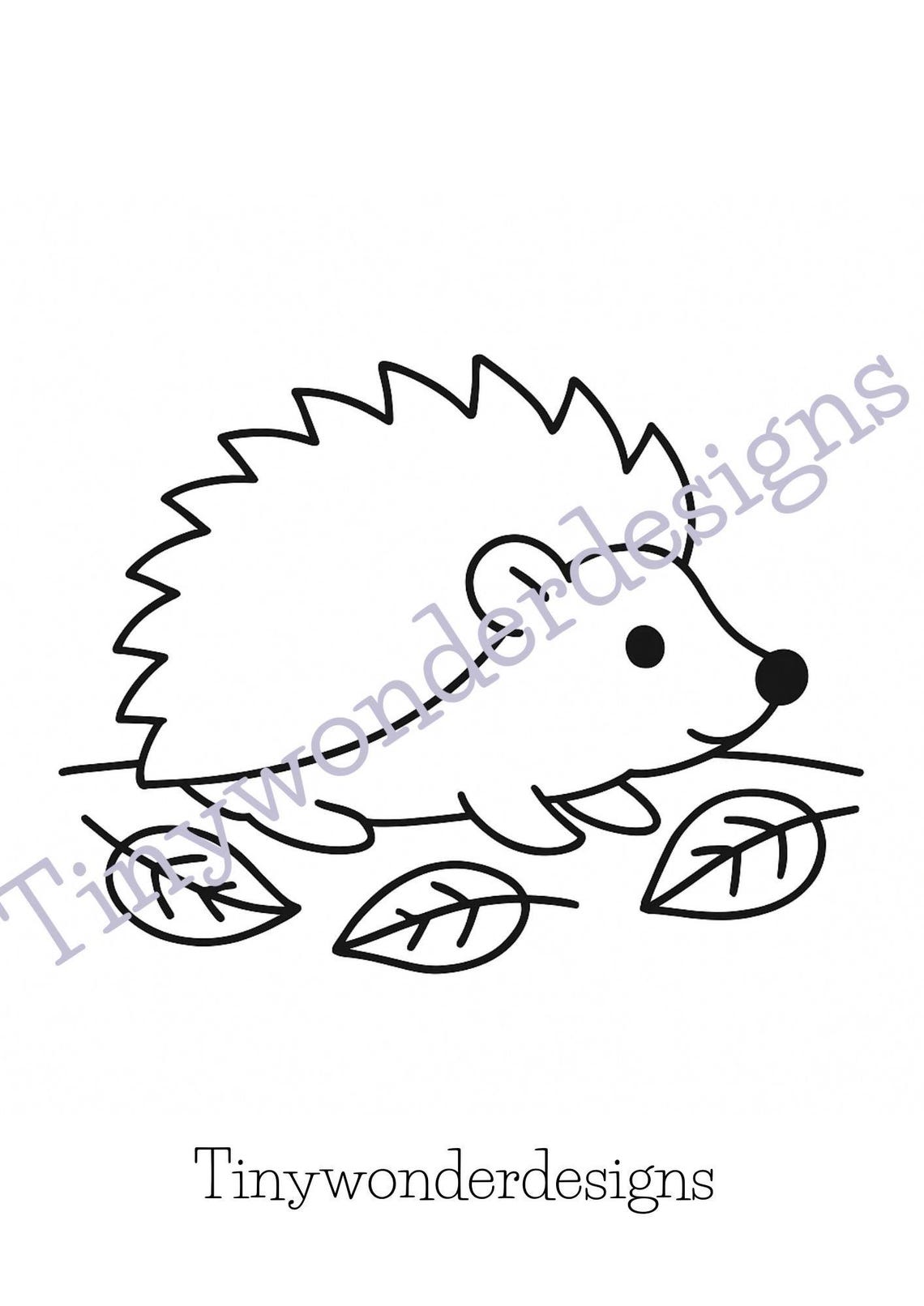 Autism-friendly Coloring Page - Hedgehog - Etsy