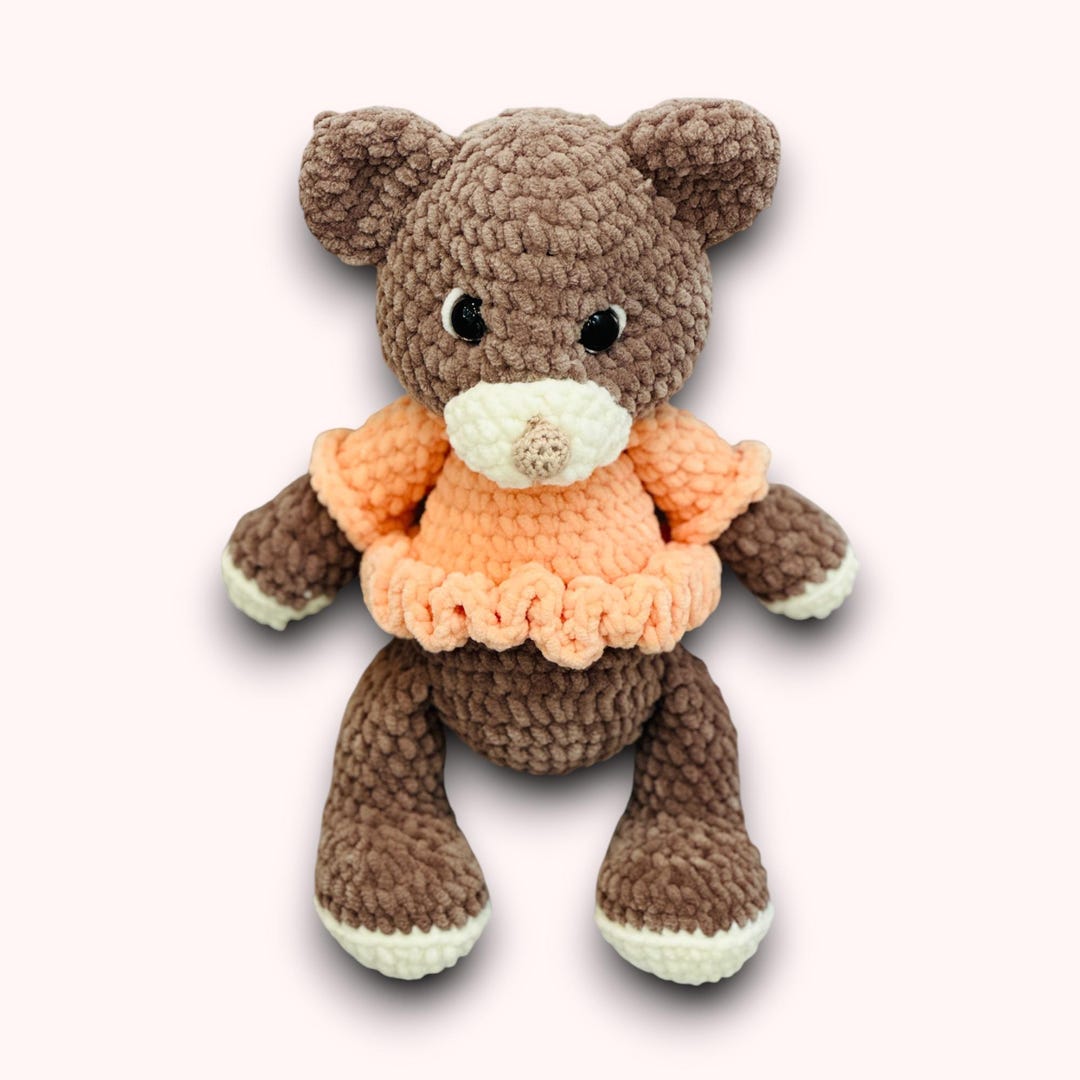 Crochet Plush Tiddy Bear ⎮ Crochet Bear Toy ⎮ Handmade Teddy Bear ...