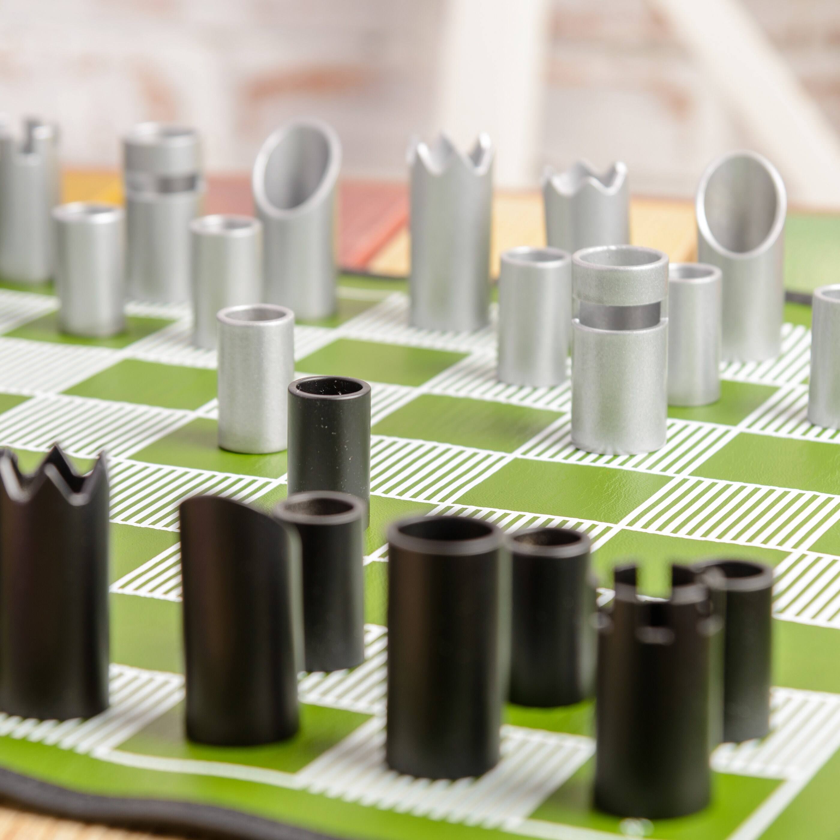 Chess Pieses Custom Chess Set Leather Chess Board Travel Chess Set ...