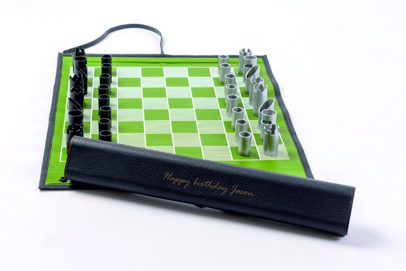 Chess Pieses Custom Chess Set Leather Chess Board Travel Chess Set ...