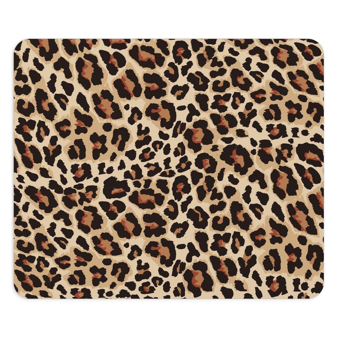 Leopard Mouse Pad - Stylish Work Desk Accessory, Animal Print Office ...
