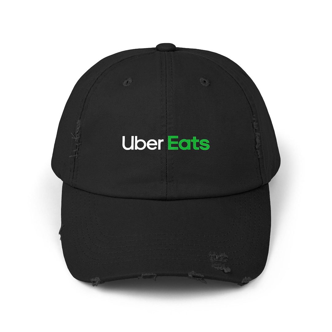 Uber Eats Distressed Cap: Vintage Style Cotton Dad Hat - Etsy