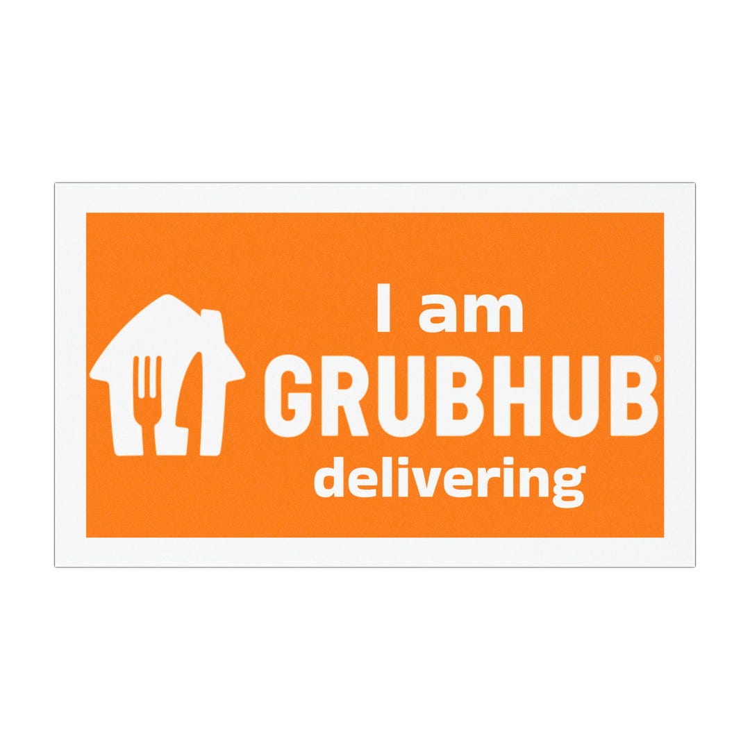 Grubhub Food Delivery Car Magnet With Humorous Design. - Etsy