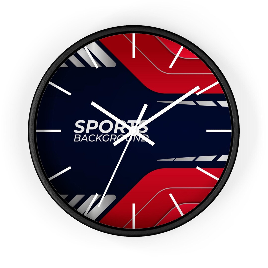 Sports Background Masculine Accent Wall Clock - Unique Home Decor ...