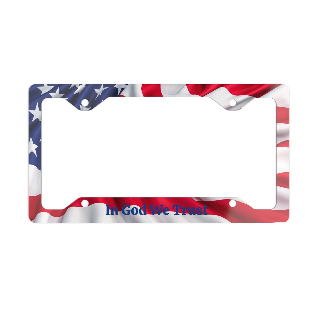 In God We Trust Metal License Plate Frame, Patriotic License Plate ...