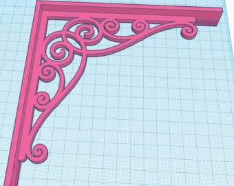 Shelf Bracket Support STL Files, 3D Print, Corner Brackets Stand, 3D ...