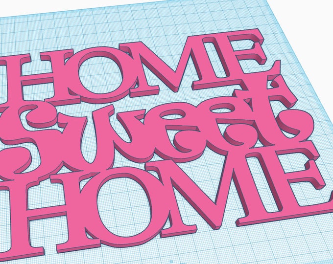 Sign STL Files, 3D Print, Home Sweet Home, 3D STL, Home Sweet Home 3D ...