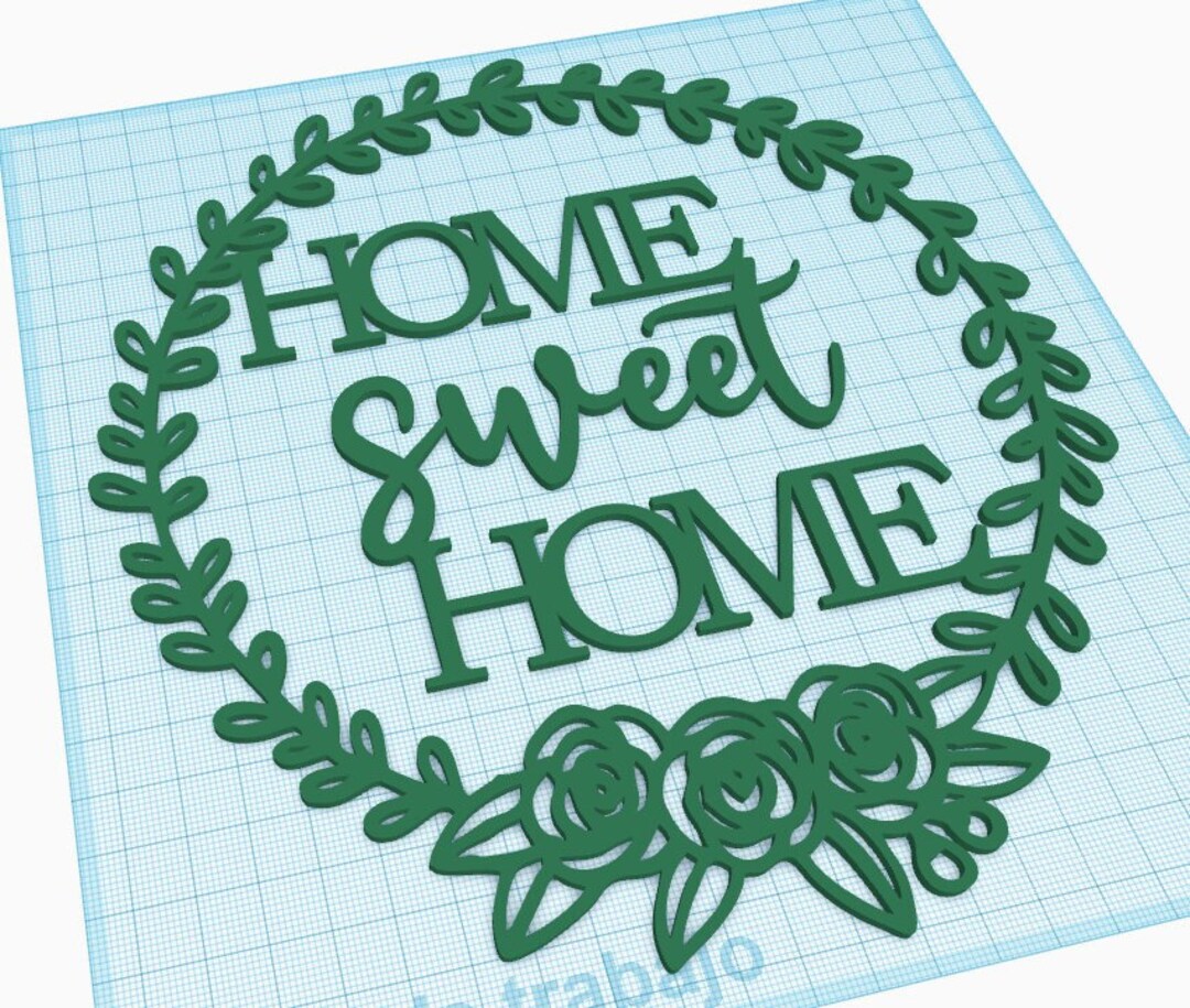 Sign STL Files, 3D Print, Home Sweet Home, 3D STL, Home Sweet Home 3D ...