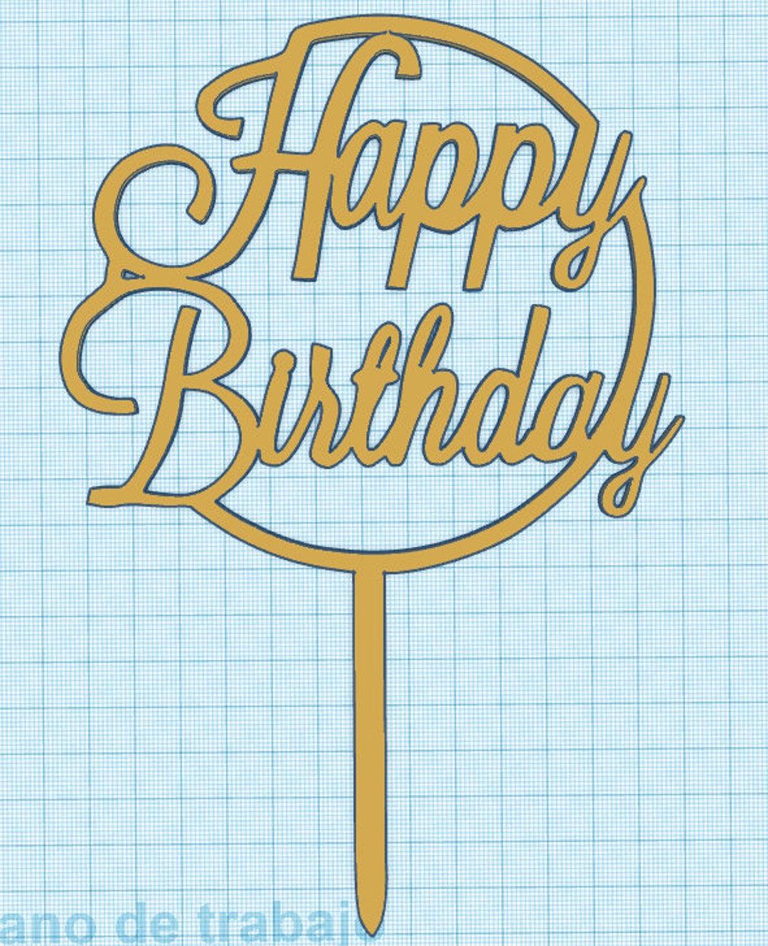 Cake Topper STL Files, 3D Print, Happy Birthday, 3D STL - Etsy
