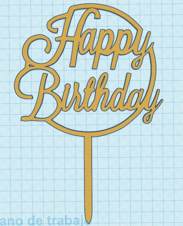 Cake Topper STL Files, 3D Print, Happy Birthday, 3D STL - Etsy