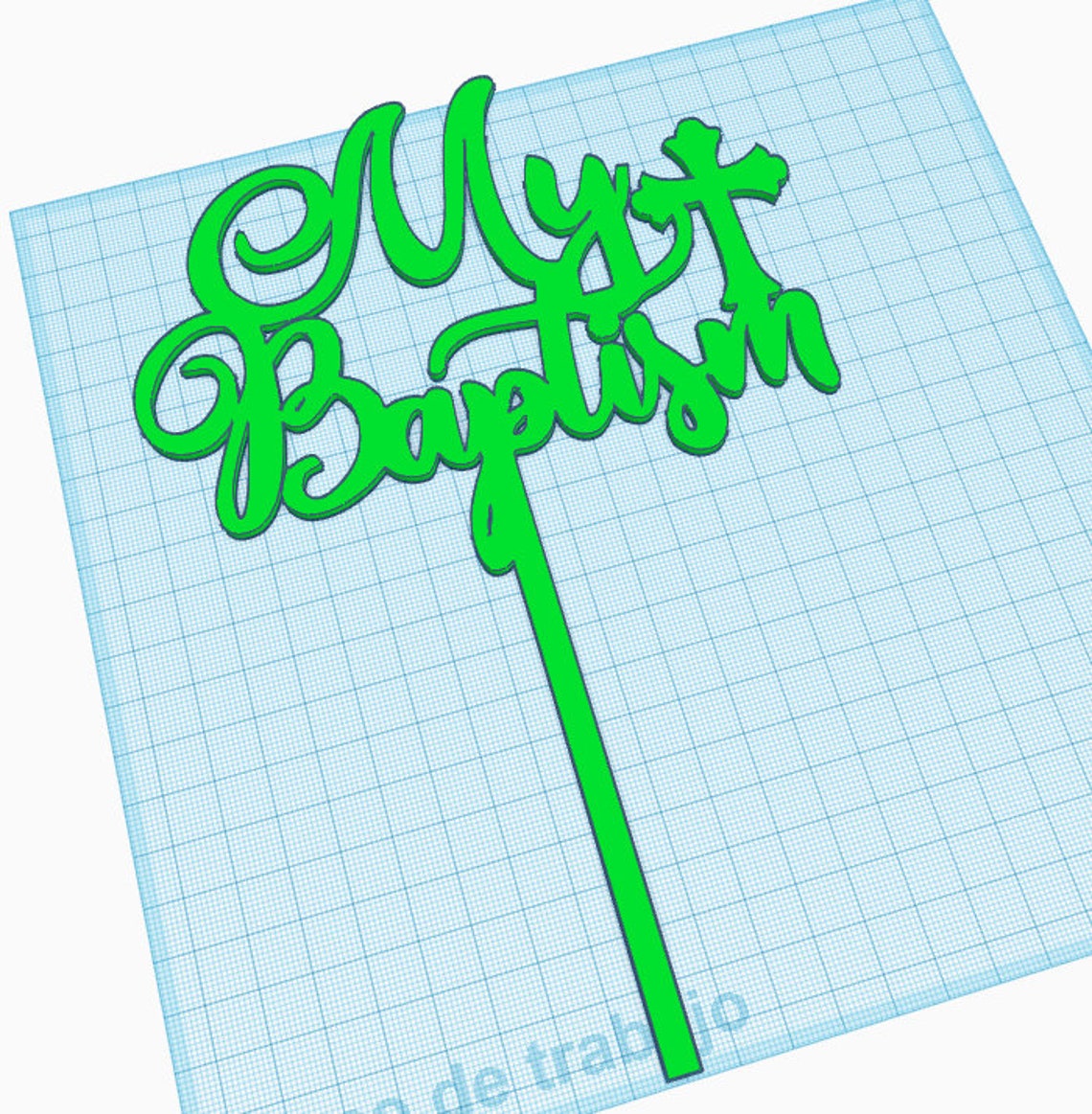 Cake Topper STL Files, 3D Print, My Baptism , 3D STL - Etsy