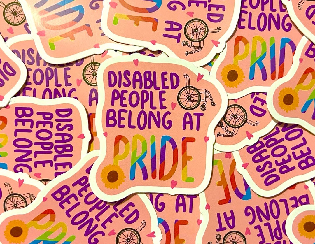 Disabled People Belong at Pride Sticker - Etsy