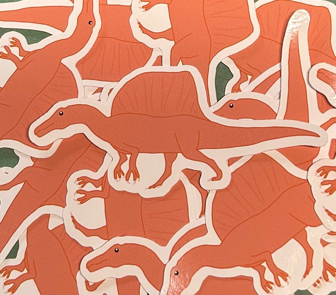 Orange Spinosaurus Dinosaur Sticker - Etsy