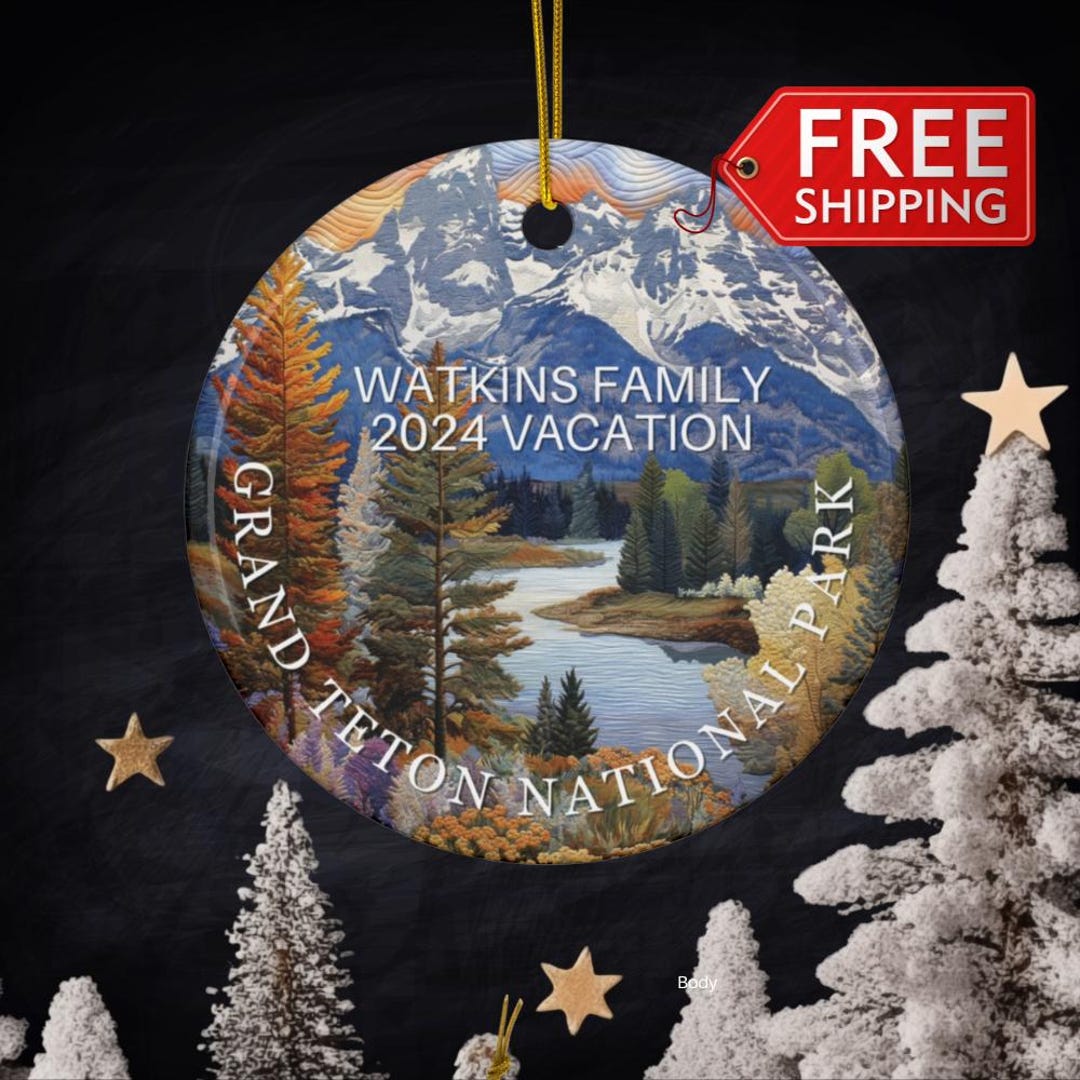 Custom Grand Teton National Park Ornament, National Park Gift, Wyoming ...